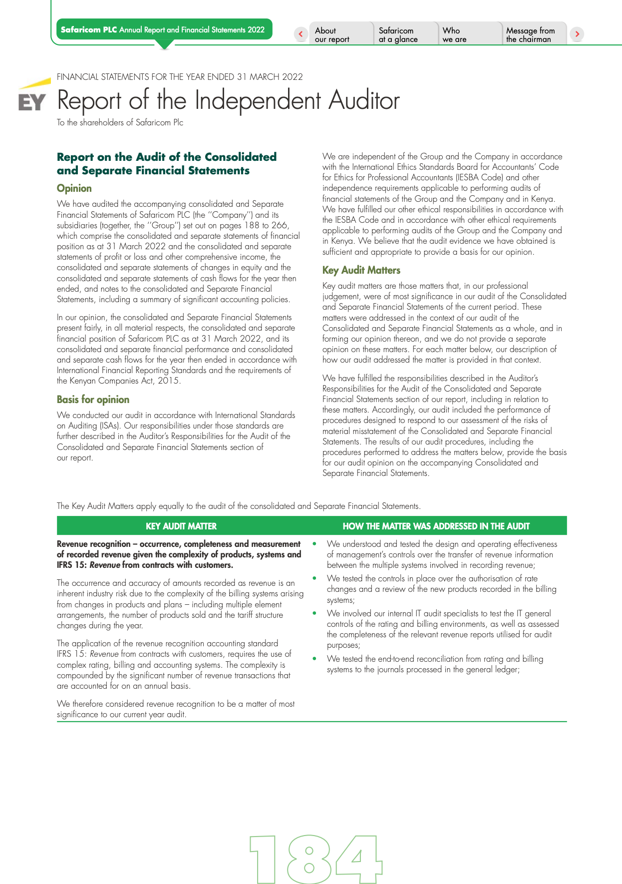 4.4 Financial Statements Audit and Sustainability Assurance | IFC Beyond the Balance Sheet